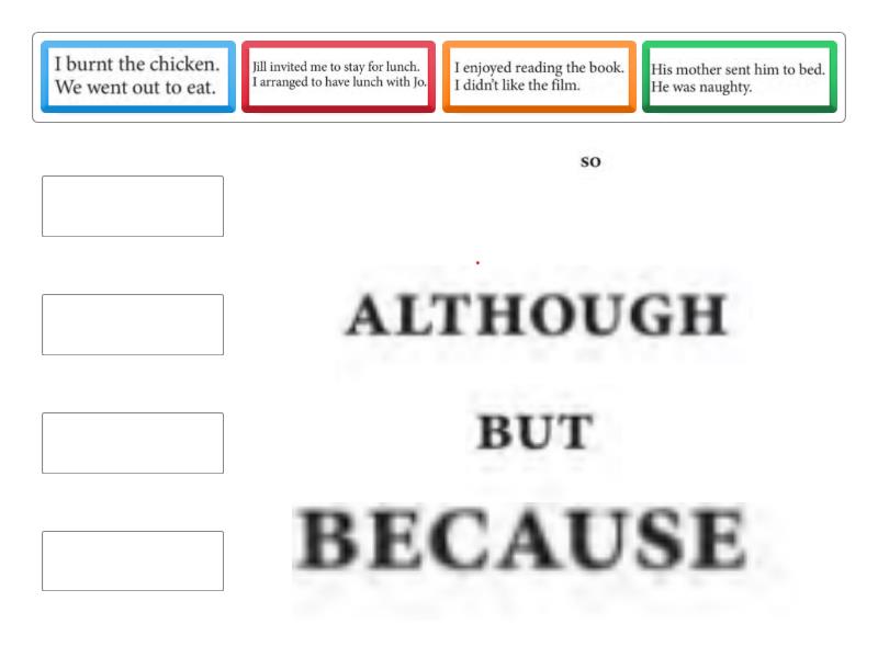 CONJUNCTIONS 2 - Match up