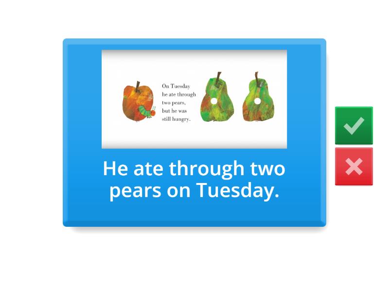 The Hungry Caterpillar - story - Flash cards