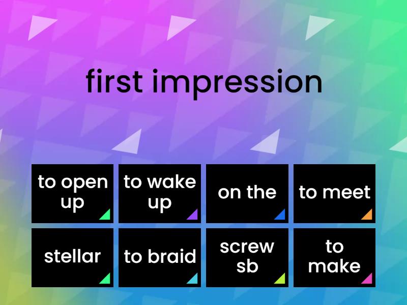 Lesson 1 (first impressions count) - Find the match