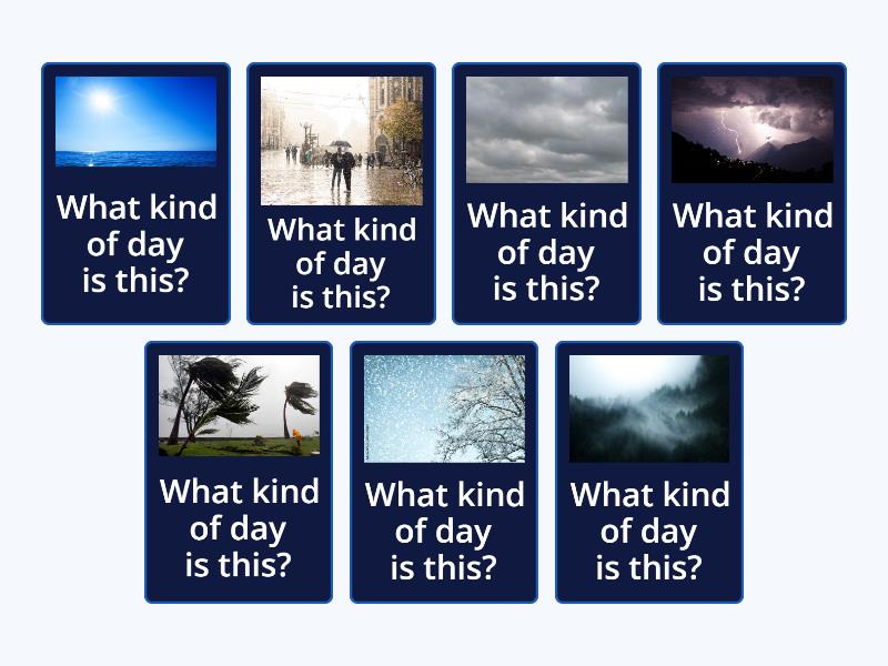 Using adjectives to describe the weather - Fichas giratorias