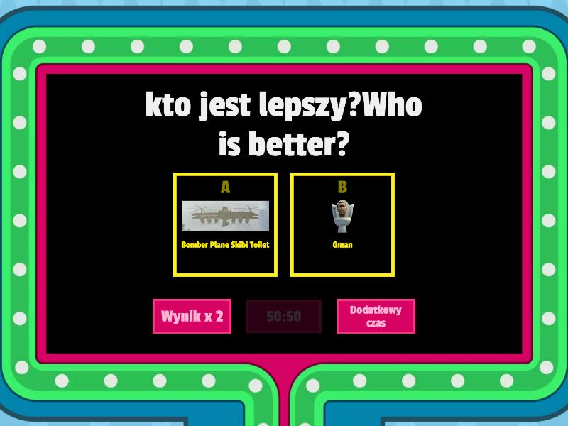 test skibi toilet - Gameshow quiz