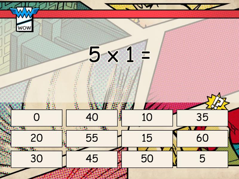 Multiplication Facts - 5s and 10s - Find the match