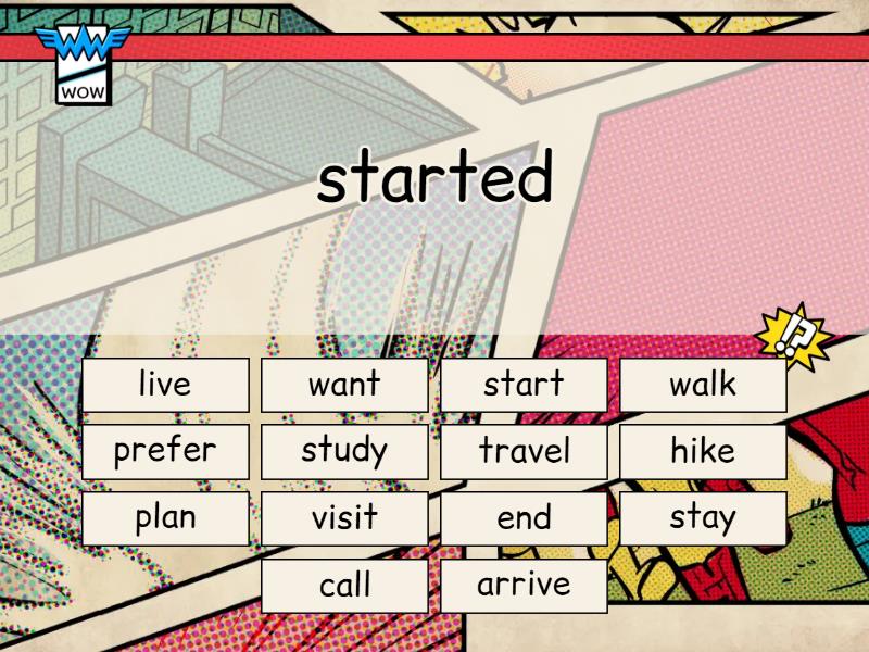Past verbs grammar explorer - Find the match
