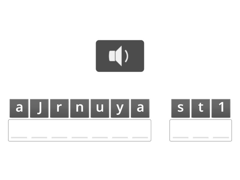 Months of the years - Anagrama