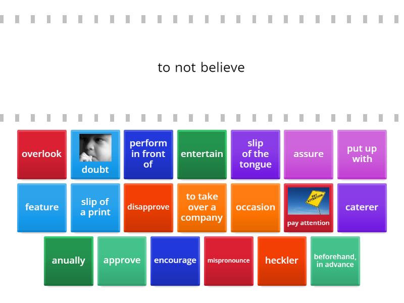 Upper 3A - 3B (no phrasal verbs) - Find the match