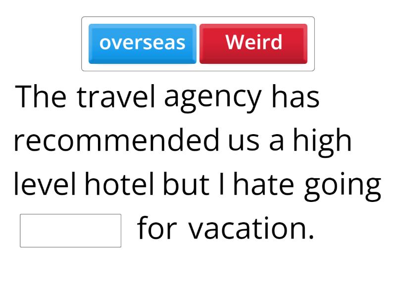 Hotels - Complete the sentence