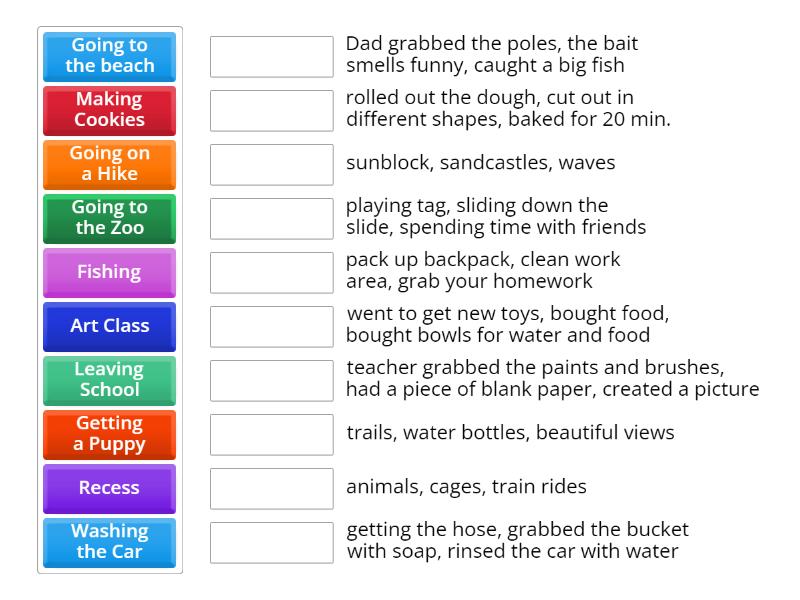 Mitchell Main Idea - Match up