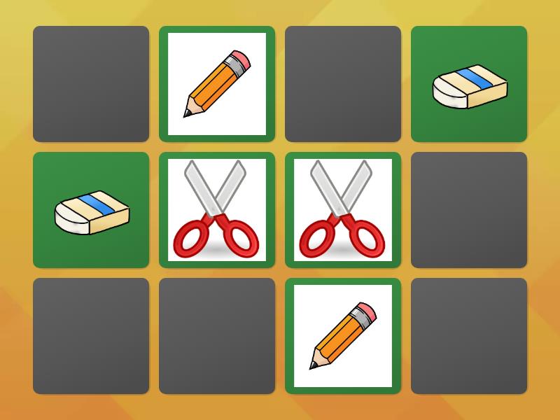 School Supplies - Matching pairs