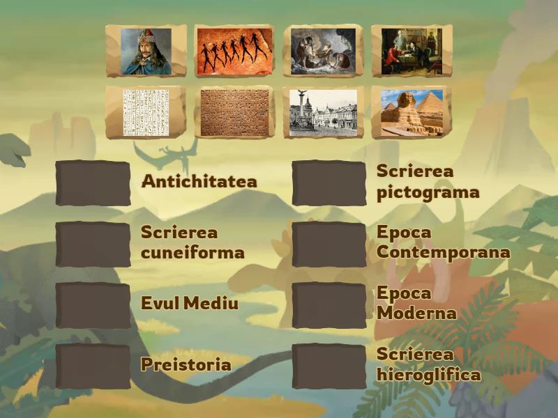 Scrierile si Epocile istorice - Match up