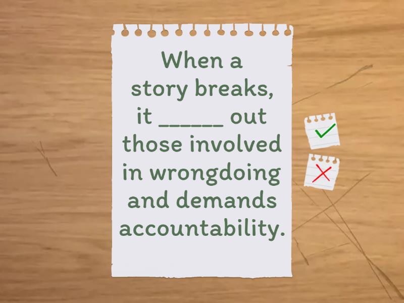 Low Adv. Investigative journalism. phrasal verbs. - Flash cards