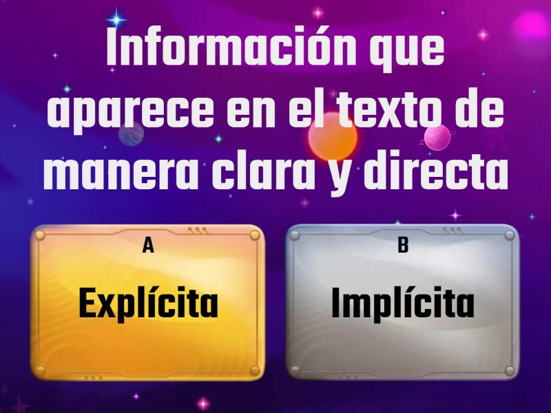 Propósitos explícitos e implícitos - Quiz
