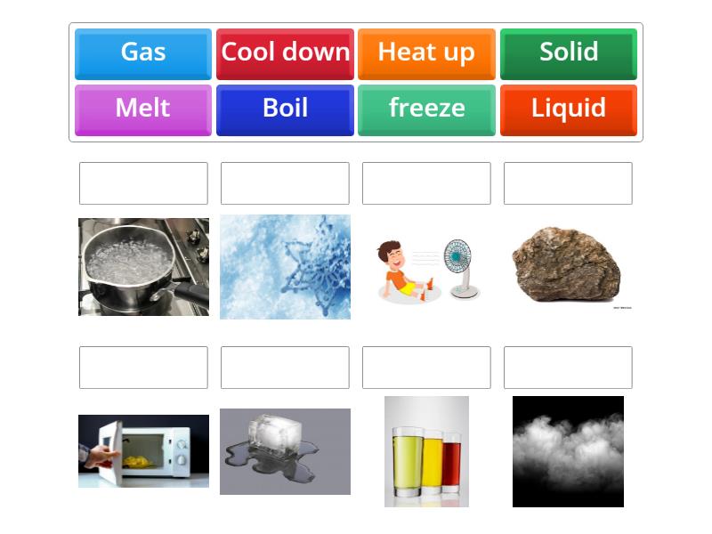 states of matter - Match up