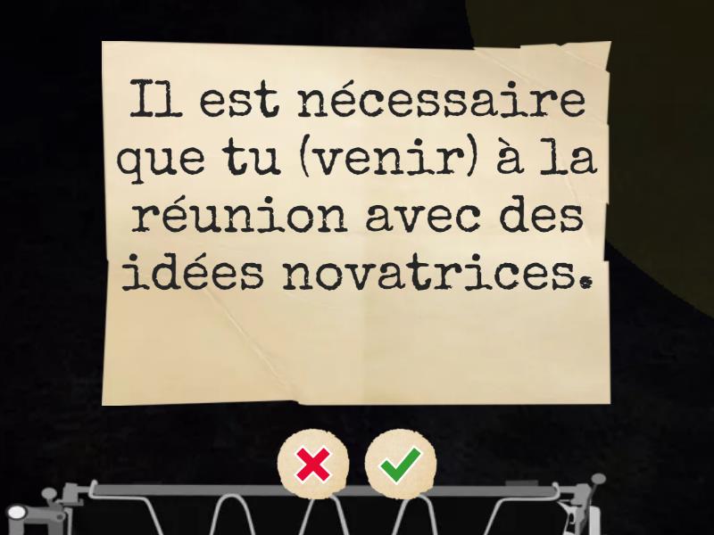 Exercice géant de subjonctif - Flash cards