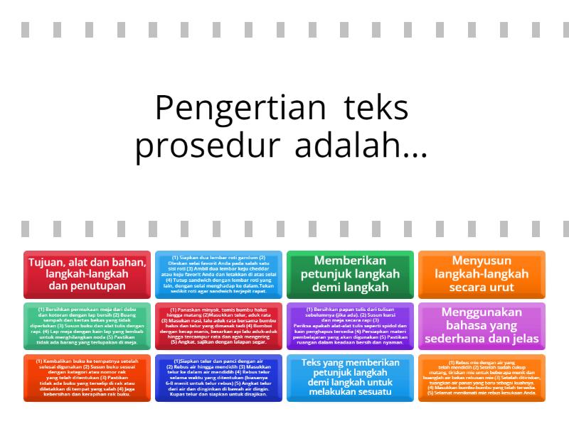 Teks Prosedur - Find the match