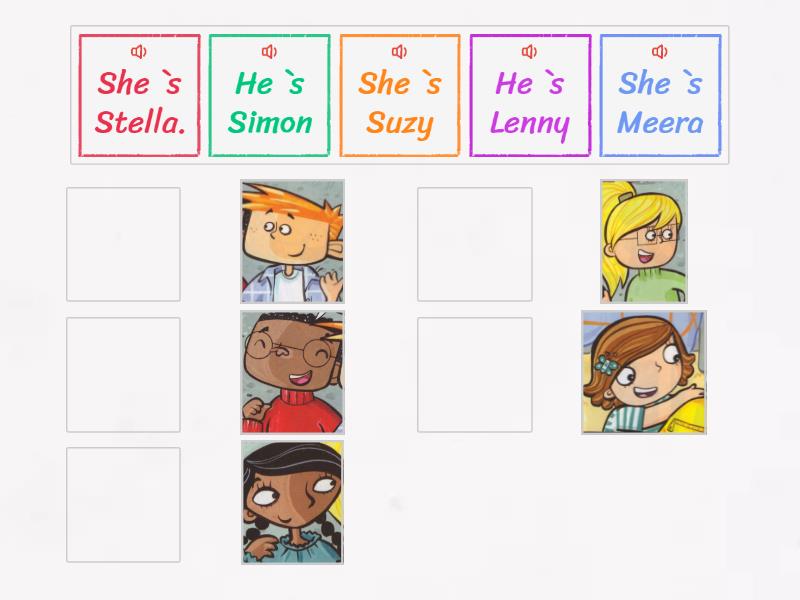 Kids box 1. Unit 2 - Match up