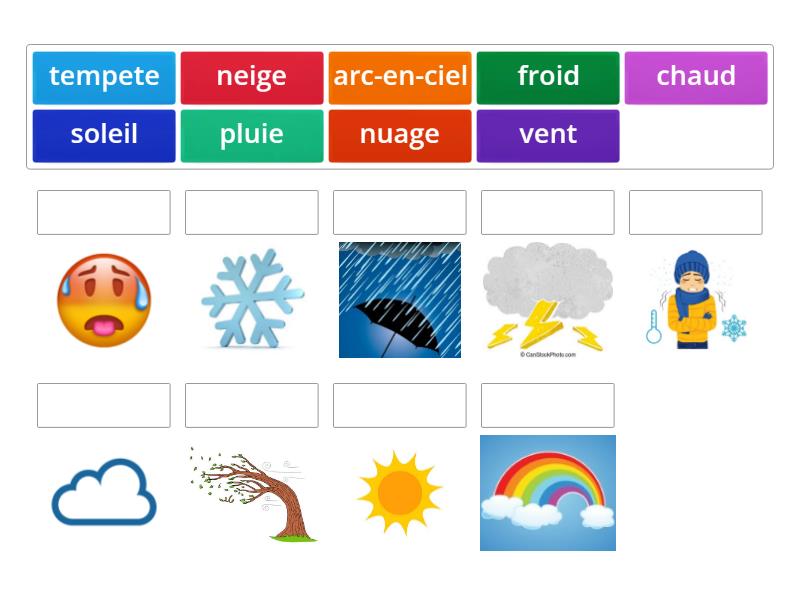 Kinder French Weather - Match up