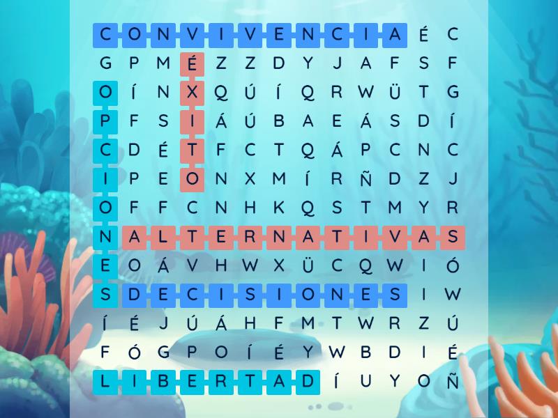 Sopa de letras Toma de decisiones - Wordsearch