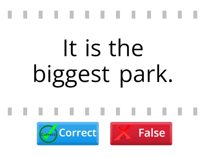 Degrees of comparison - True or false