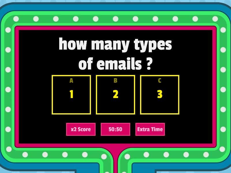 Formal and informal email - Gameshow quiz