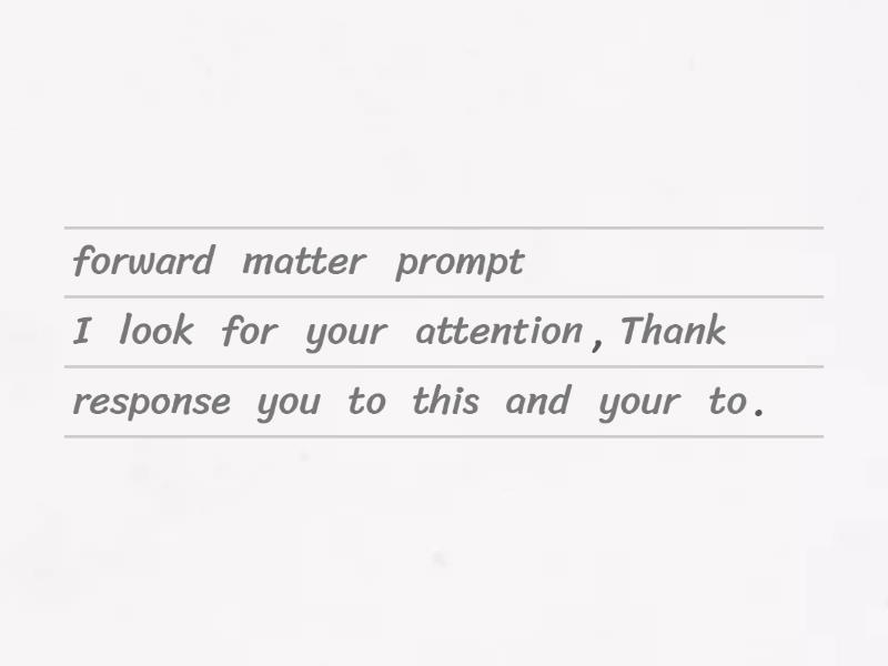 Formal and informal closing statements in an email - Unjumble