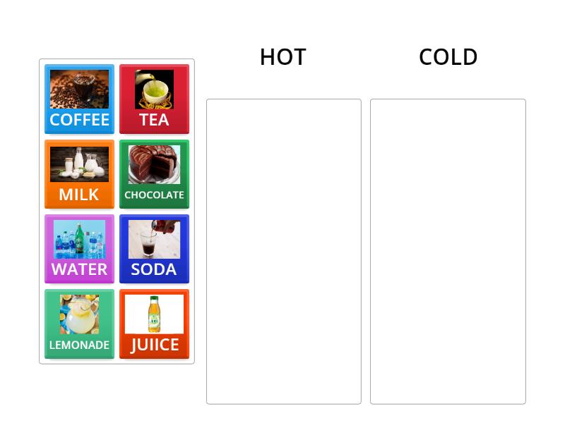 HOT OR COLD DRINKS - Categorize