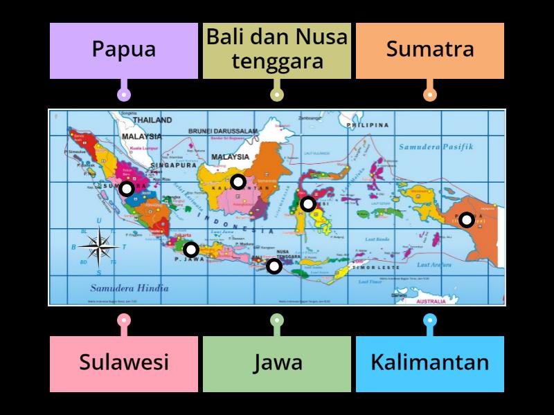Peta indonesia - Labelled diagram