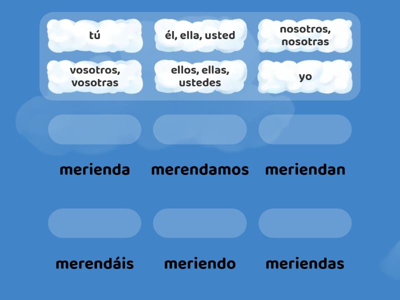 VERBO MERENDAR- E=IE - Match up