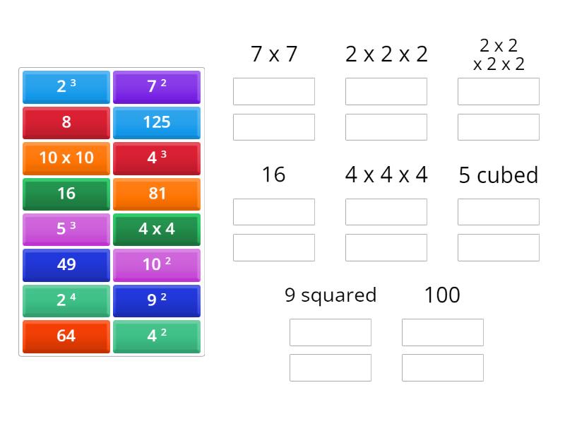 Exponents Part 2 Group Sort 