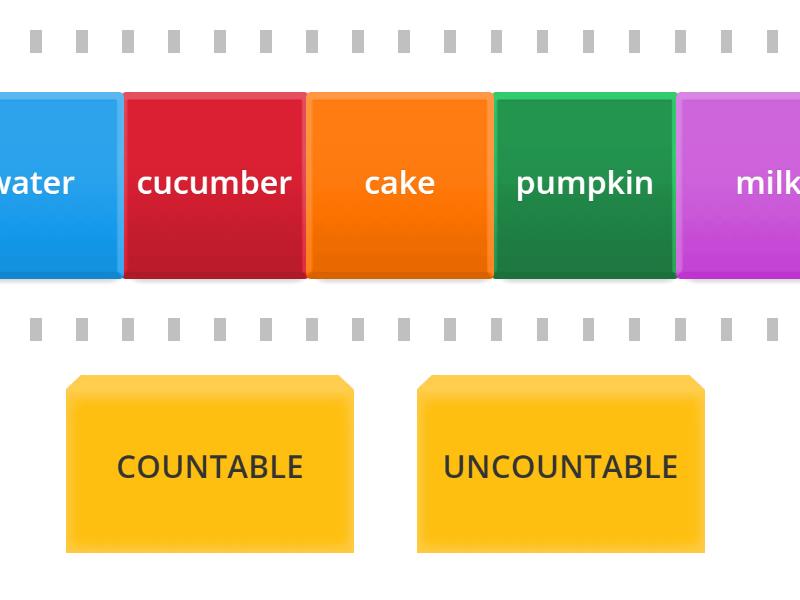 countable, uncountable - Speed sorting
