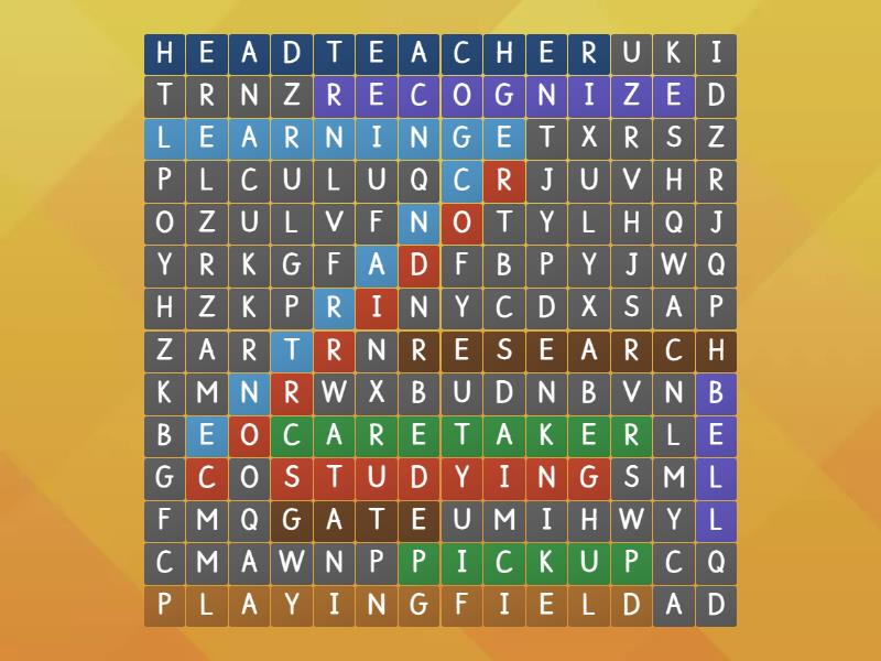 Education Vocabulary - Wordsearch