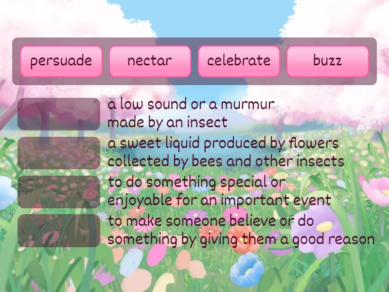 Unlocking of Vocabulary - Match up