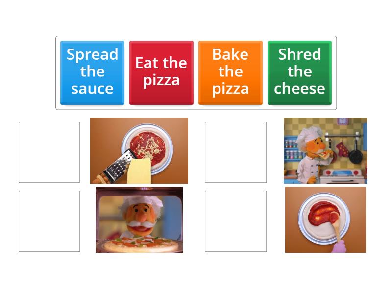 Sequence Story (Sentence) (Pizza Party) - Match up