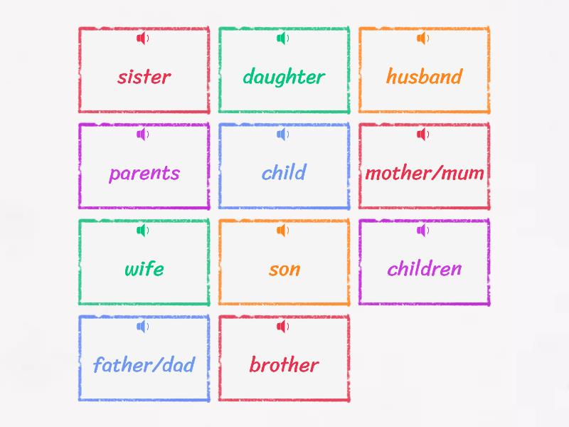 Roadmap a1 unit 2A family members - Flip tiles