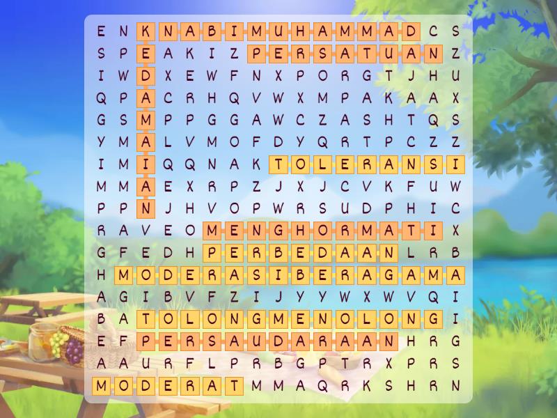 tap a hidden word - Wordsearch