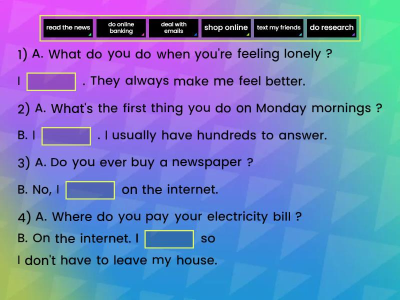 Navigate B1. Unit4.2 The internet. Complete the sentences with the ...