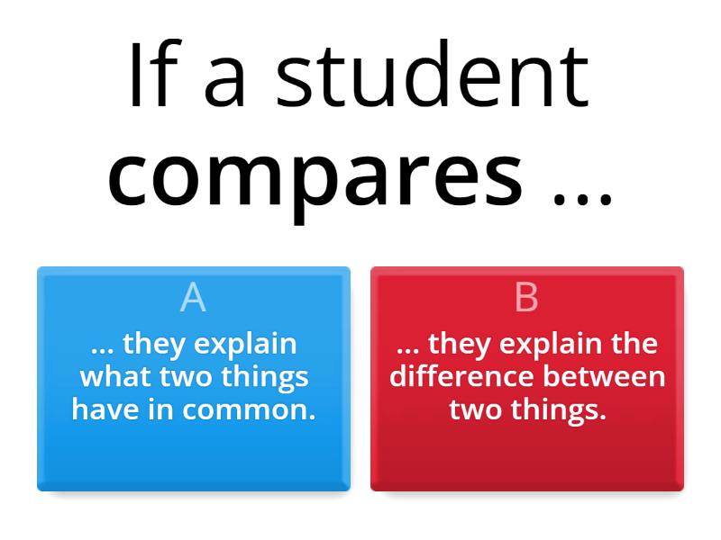 Compare and contrast - Quiz