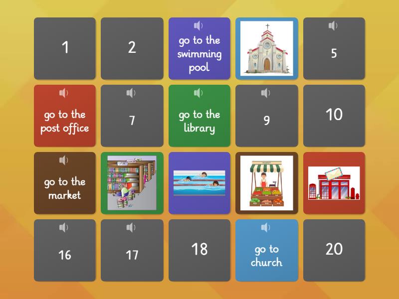 places 3 el go to - Matching pairs