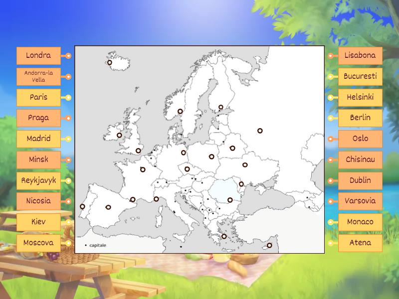Capitalele Europei - Labelled diagram