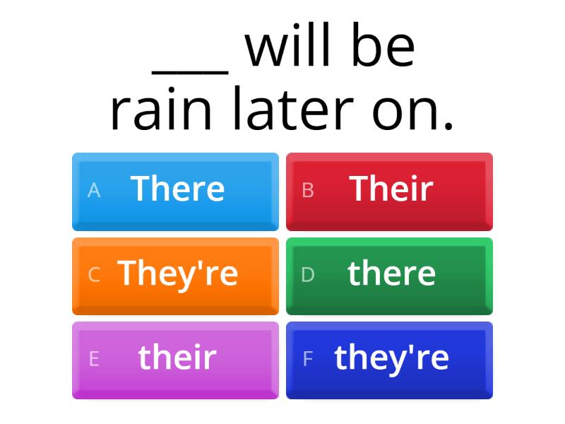 Homophones: There / Their / They're - Quiz