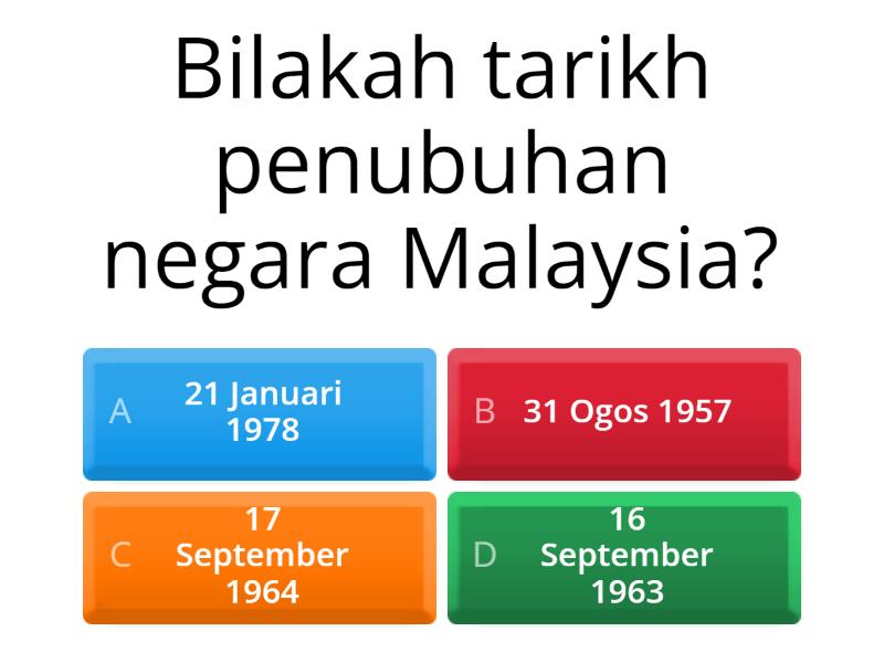 kuiz bulan kemerdekaan Malaysia - Quiz