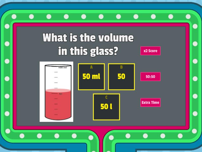 Volume and Capacity - Gameshow quiz