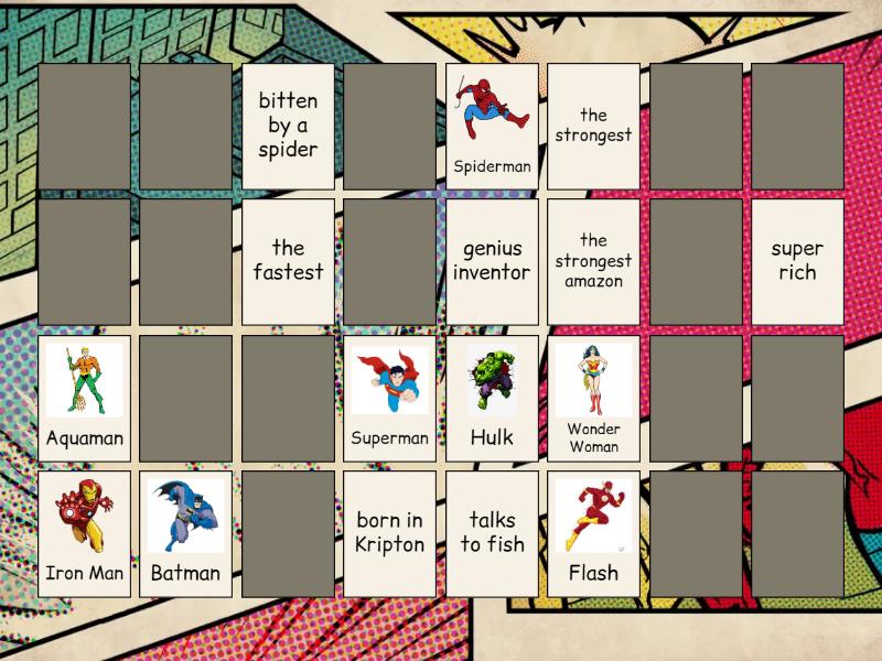 Superheroes - Matching pairs
