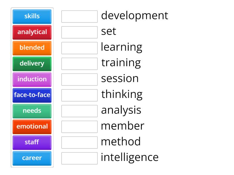 Unit 2 > training - Match up