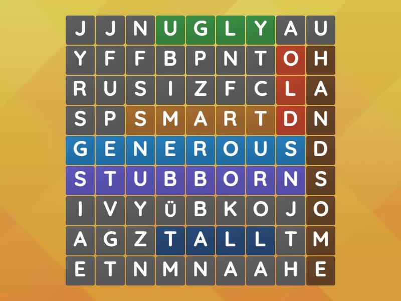 UNİT 1 - Wordsearch