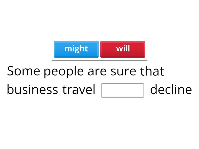 pre-inter_will vs might_practice - Complete the sentence