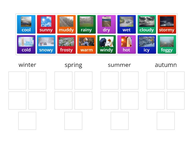 Different seasons - different weather - Group sort