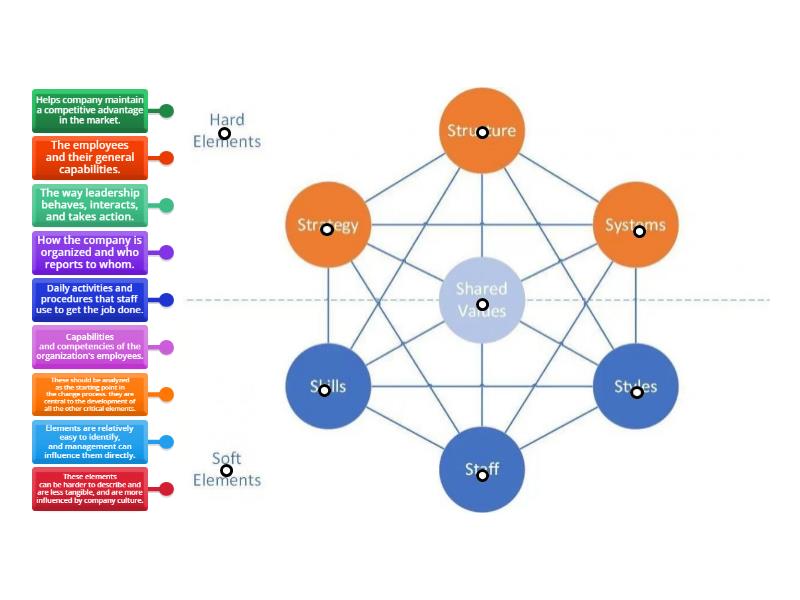 McKinsey 7-S Model - Defining the key elements - Imagem com legenda