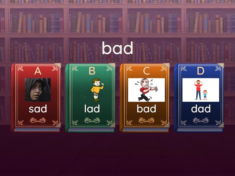 Phonics: "ad" CVC - Cuestionario