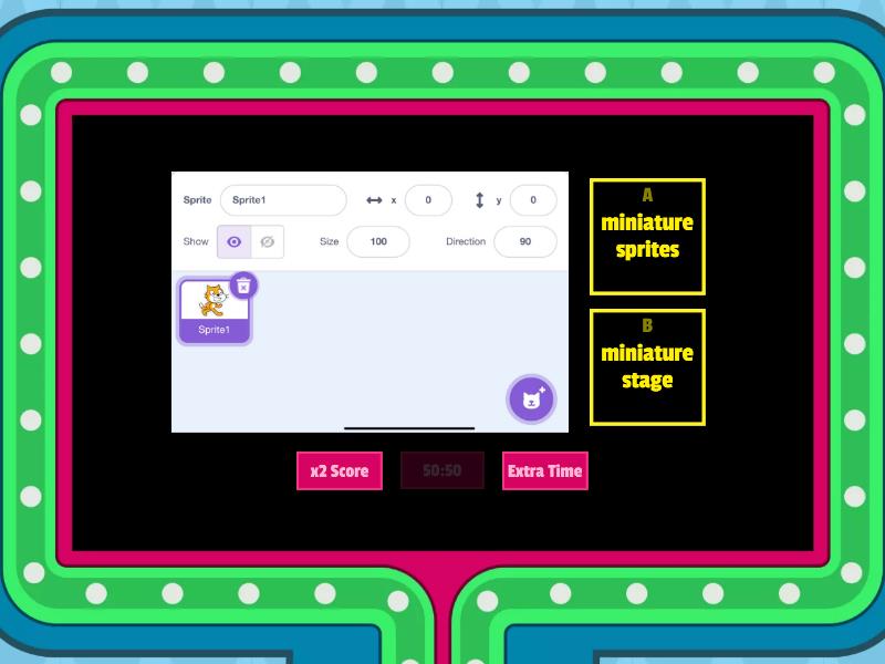 Scratch sprites - Gameshow quiz