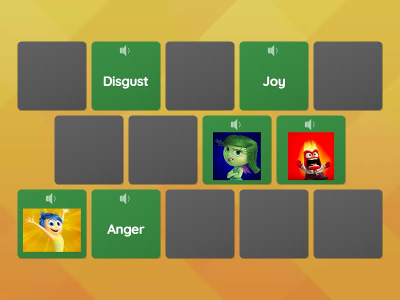 Inside Out- Matching the Feelings - Matching pairs